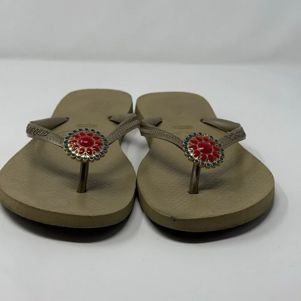 Havaianas | Shoes | Jeweled Havaianas For Women Slim Flip Flops Tan ...